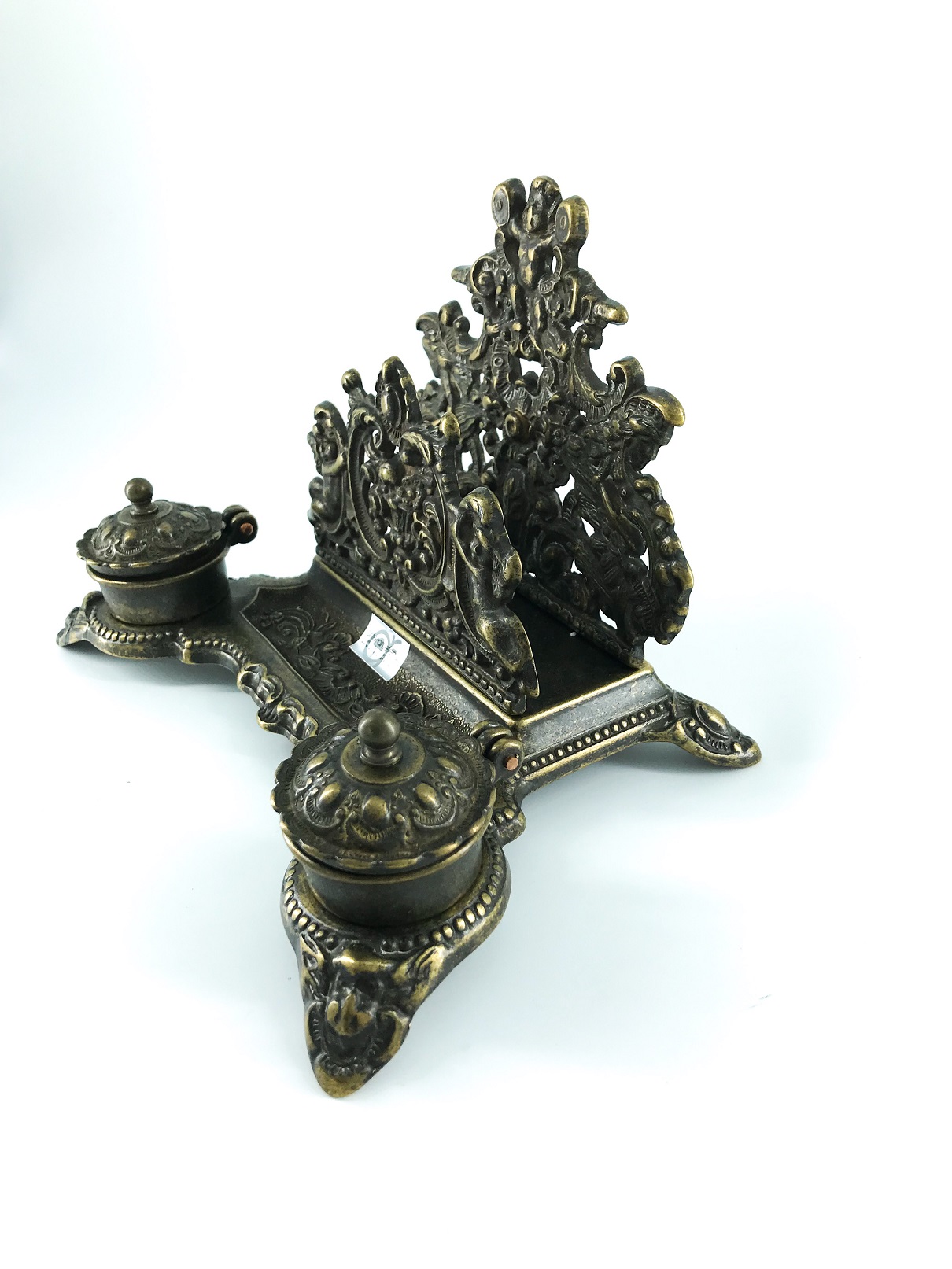 Calamaio in ottone stile barocco