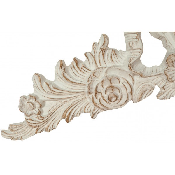 Fregio sovraporta in legno laccato bianco decorazione da parete